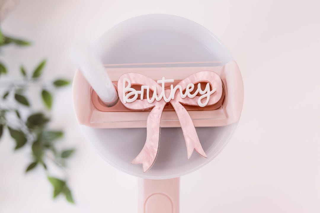 Bow Name Plate, Tumbler Name Plate With Bow, Coquette Name Tag, Bow ...