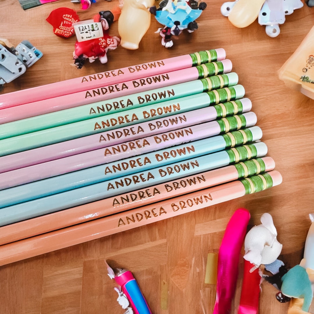 Custom Personalized Pastel Pencils, Neon Pencils, Engraved Pencils for ...