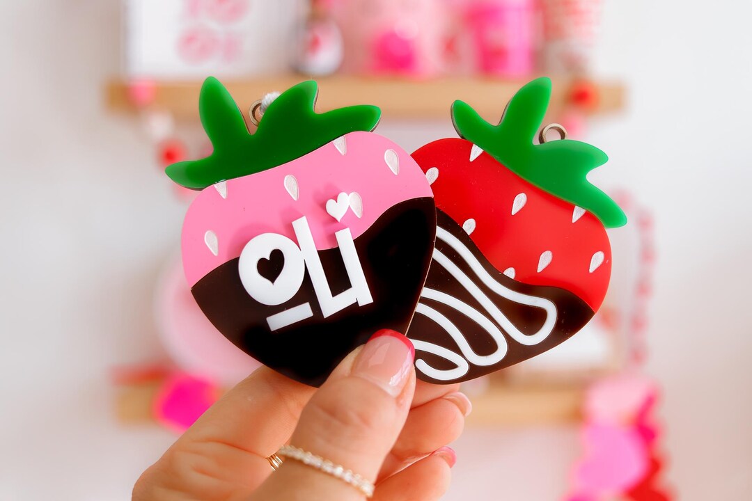 Strawberry Name Tag, Strawberry Name Tag, Valentines Basket Tag, Love ...