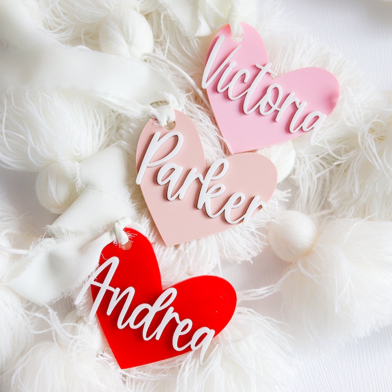 Heart Name Tag - Etsy