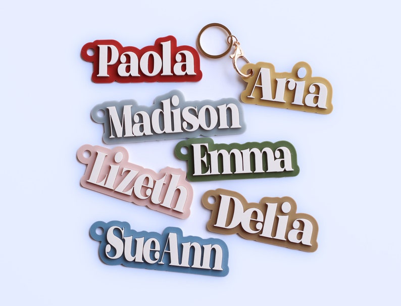 Backpack Personalized Tags, Back to School Name Tag, Custom Bag Tag ...