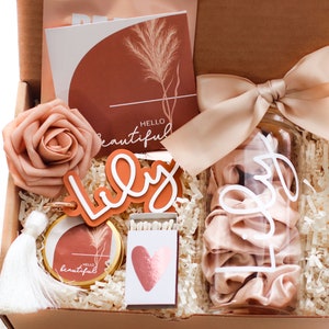 Birthday Gift Box, Boho Birthday Gift Neutral Tones Gift Terracotta ...