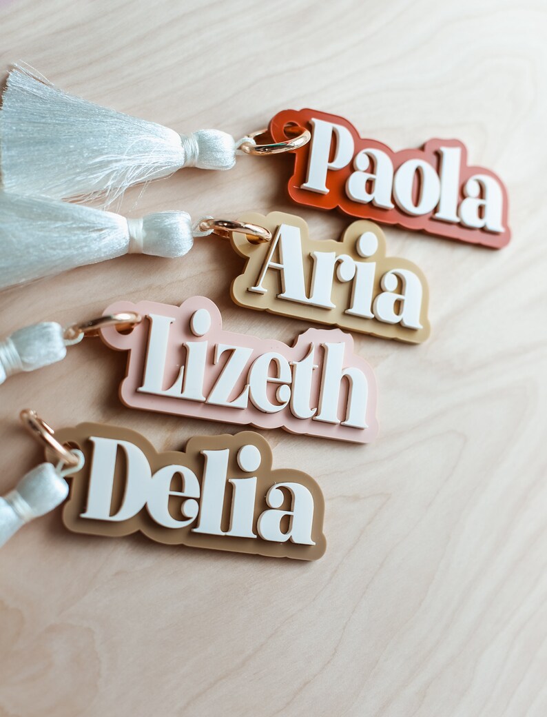 Keychain for Women, Name Tag, Personalized Keychain, Custom Name Tag ...