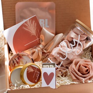 Birthday Gift Box, Boho Birthday Gift Neutral Tones Gift Terracotta ...
