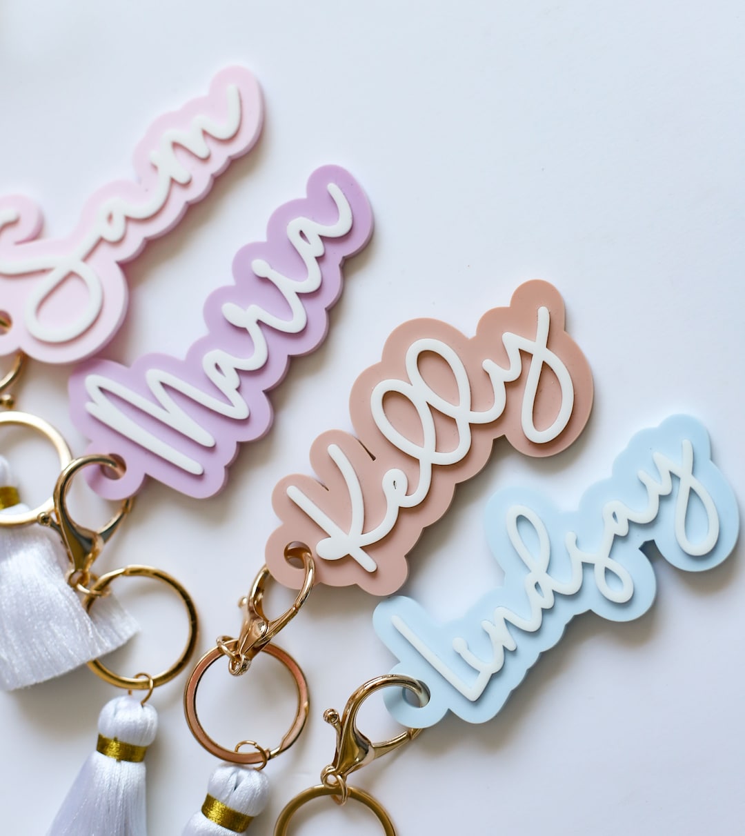 Name Tags, Personalized Keychain for Woman, Custom Name Tag, Gift Tag ...