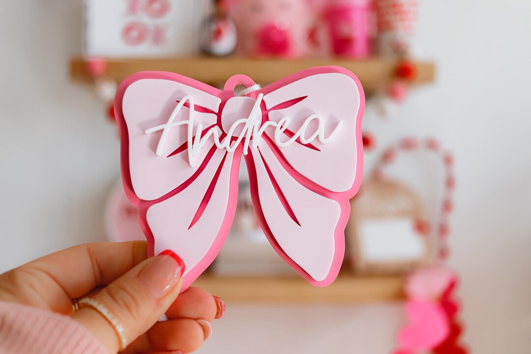 Bow Name Tag | Day Tags| | Tags| Personalized Basket Tag| Bow Name Tag ...