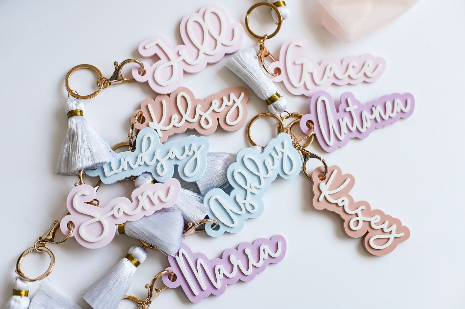 Personalized Keychain for Woman Bridesmaid Keychain Custom - Etsy