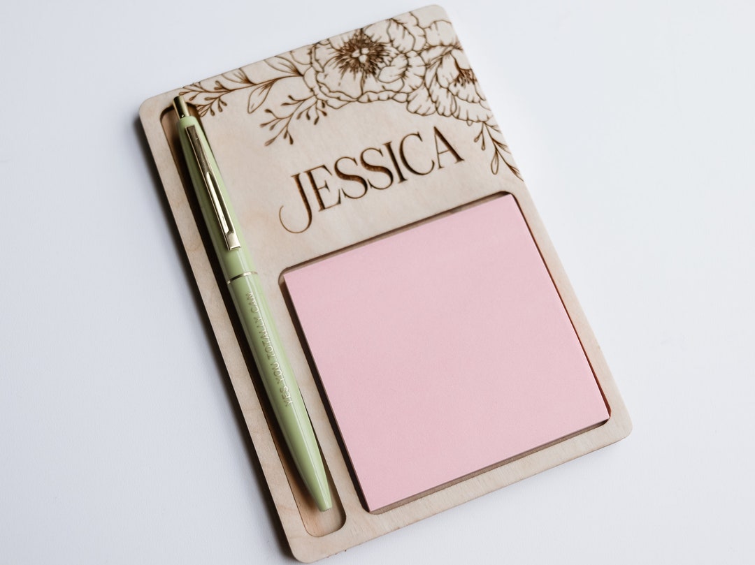 Sticky Notes Holder, Peonies Gift, Sticky Note Holder, Sticky Notes ...