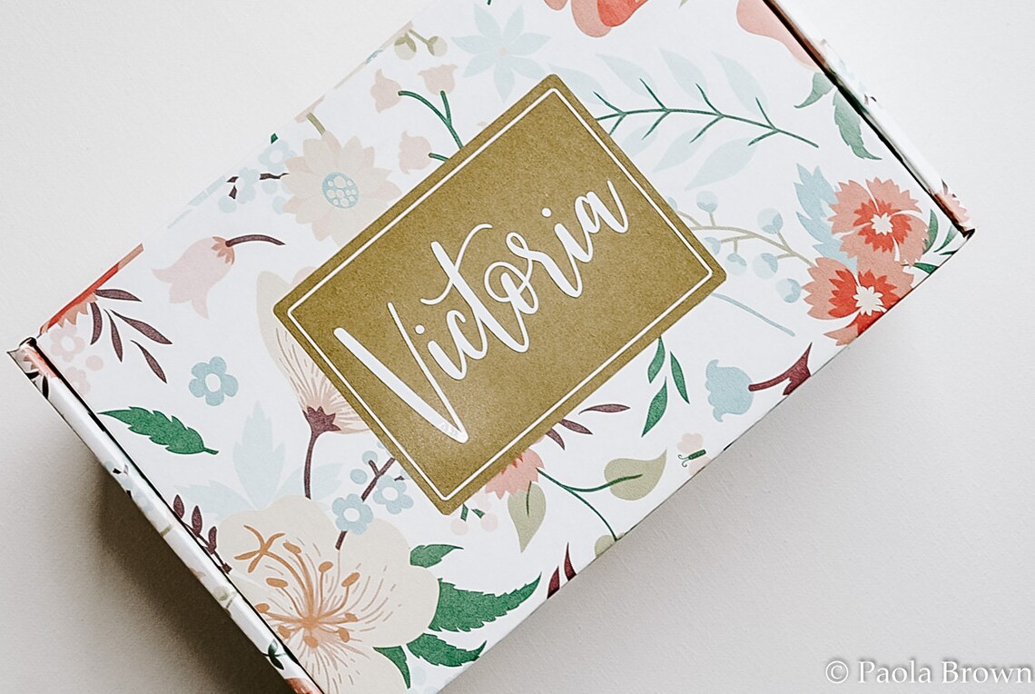 Personalized Gift Box With Name | Custom Gift Box With Lid | Valentine ...