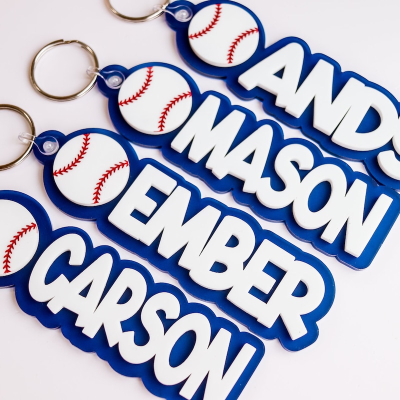 Baseball Keychain - Etsy