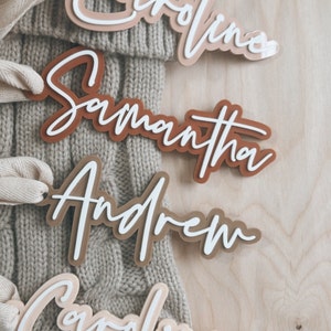 Personalized Acrylic Tag | Name Tag | Custom Name Tag | Modern Name Tag ...