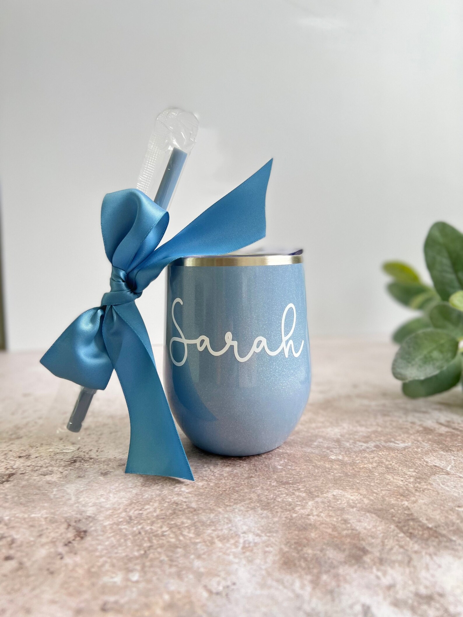 Dusty Blue Custom Wine Tumbler Custom Wine Glasses - Etsy