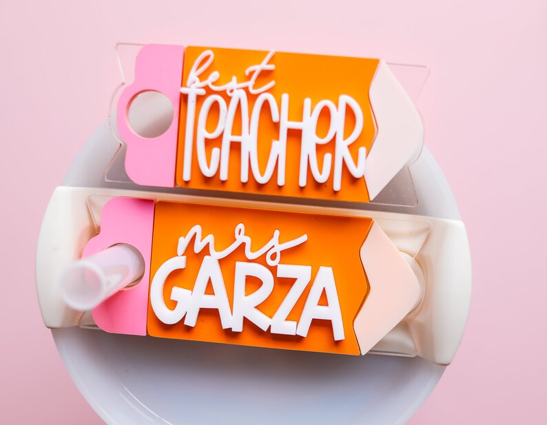 Pencil Tumbler Name Tag Pencil Tumbler Name Plate Topper 40oz/30oz ...