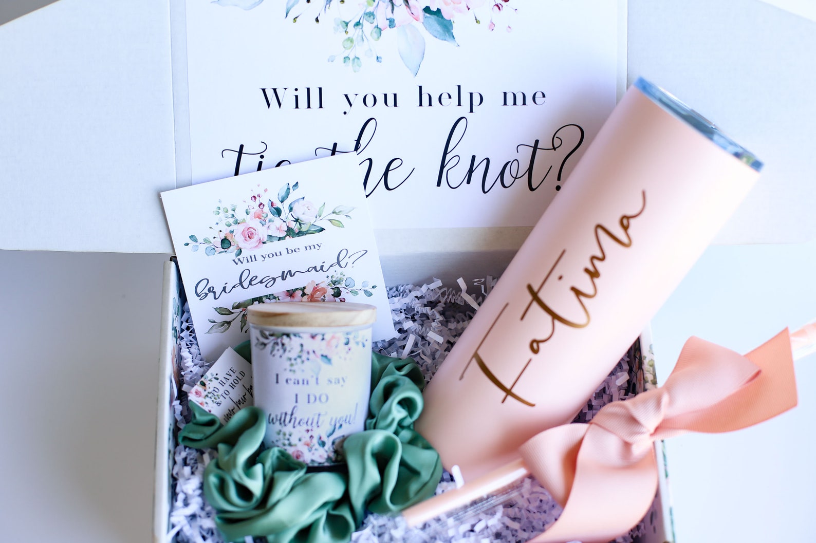 Dusty Blue Bridesmaid Proposal Box Bridesmaid Gift Bridal - Etsy