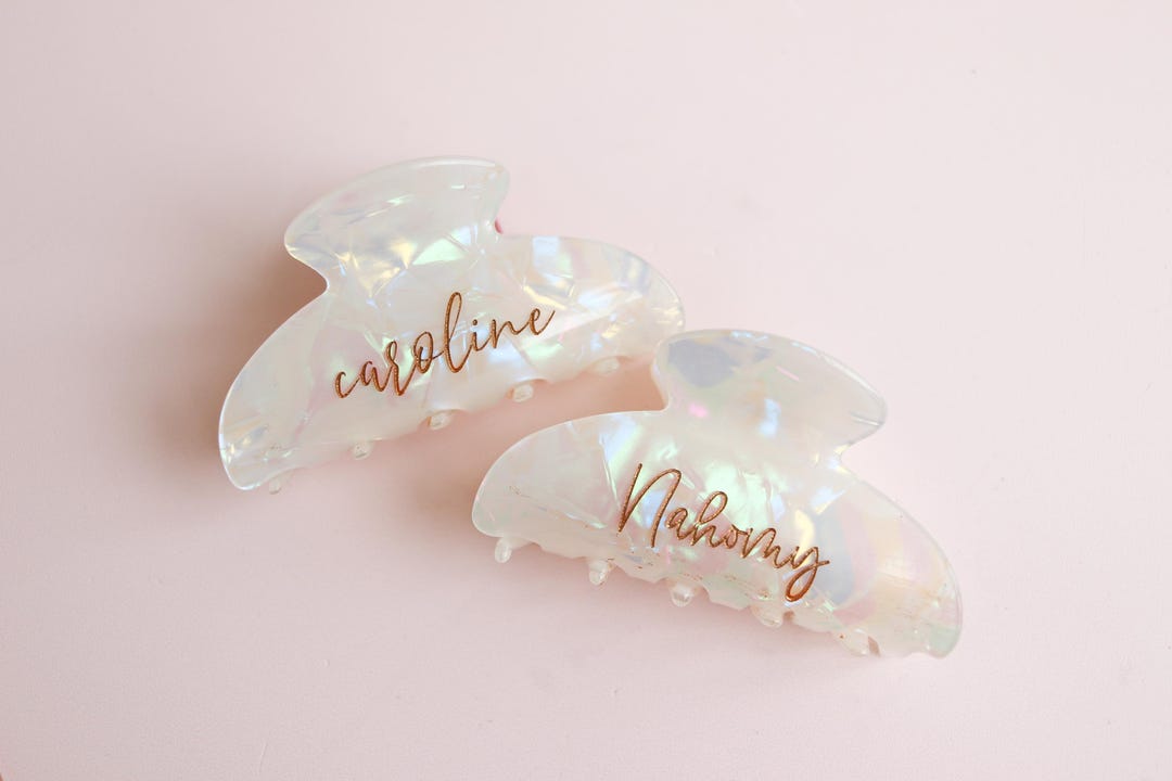 Personalized Claw Clip, Custom Engraved Claw Clip, Engraved Name Hair ...