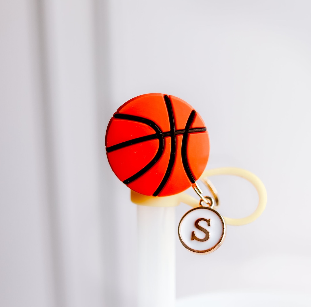 Basketball Straw Topper, Basketball Tumbler Accessories, Basketball ...