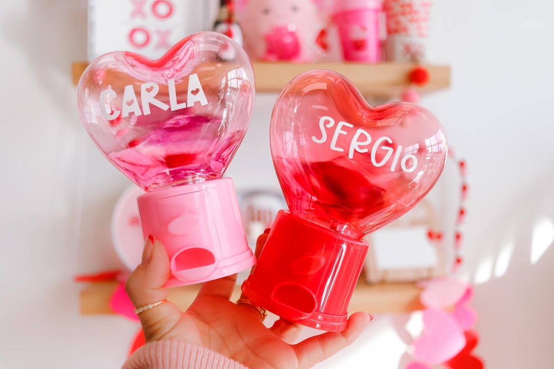 Personalized Valentine's Day, Friendship Candy Dispenser, Heart Shaped ...