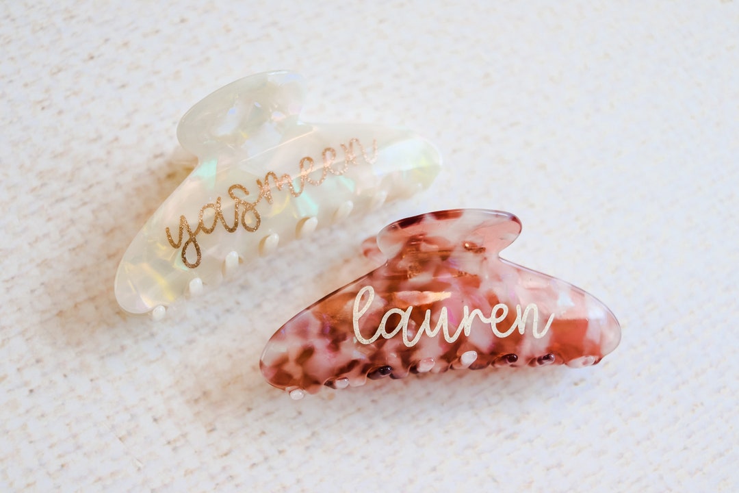 Minimalist Hair Claw, Personalized Acrylic Hair Claw Hair Claw ...