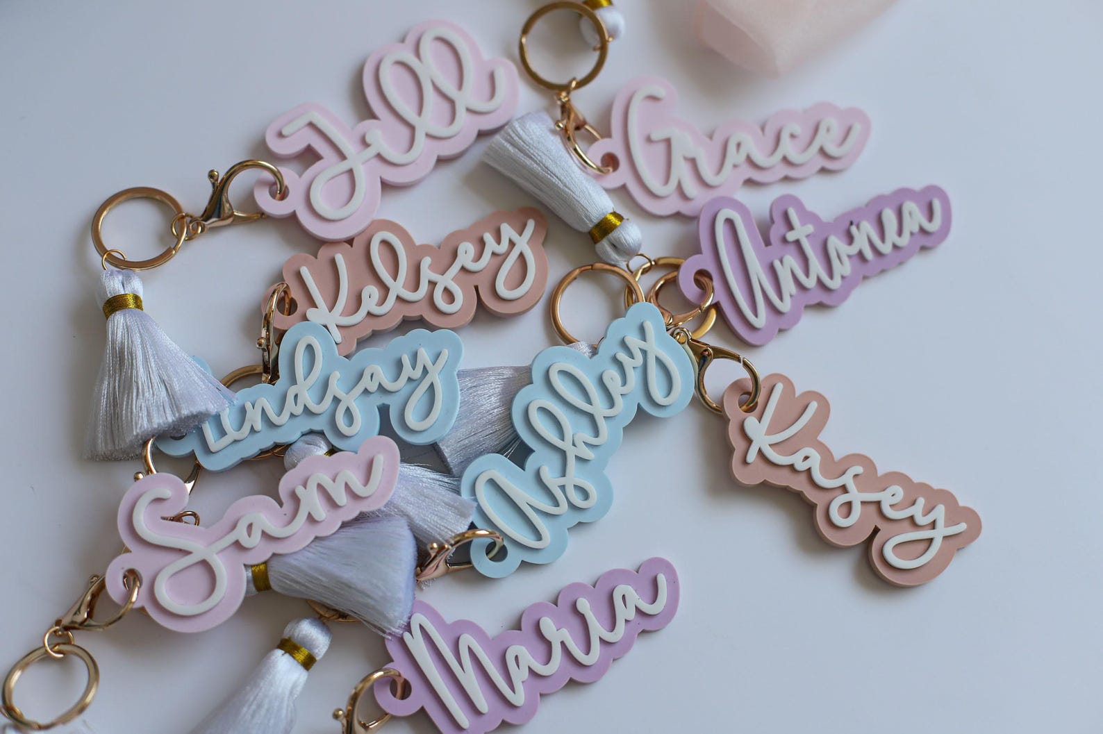 Name Tags, Personalized Keychain for Woman, Custom Name Tag, Gift Tag ...