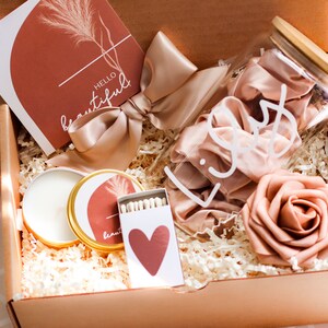 Birthday Gift Box, Boho Birthday Gift Neutral Tones Gift Terracotta ...