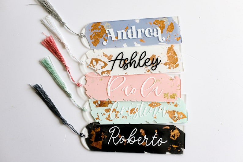 Personalized Bookmark, Acrylic Bookmark With Name, Painted Book Mark ...
