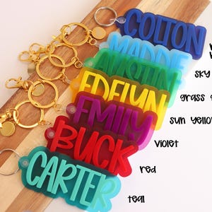 Name Keychain for Kids | Teacher Gift | Sport Bag Tag | Kids Tag | Name ...
