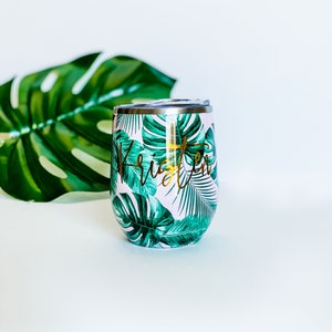 Palm Tree Tumbler, Tropical Cup, Summer Cup, Bestie Gift, Best Friend ...