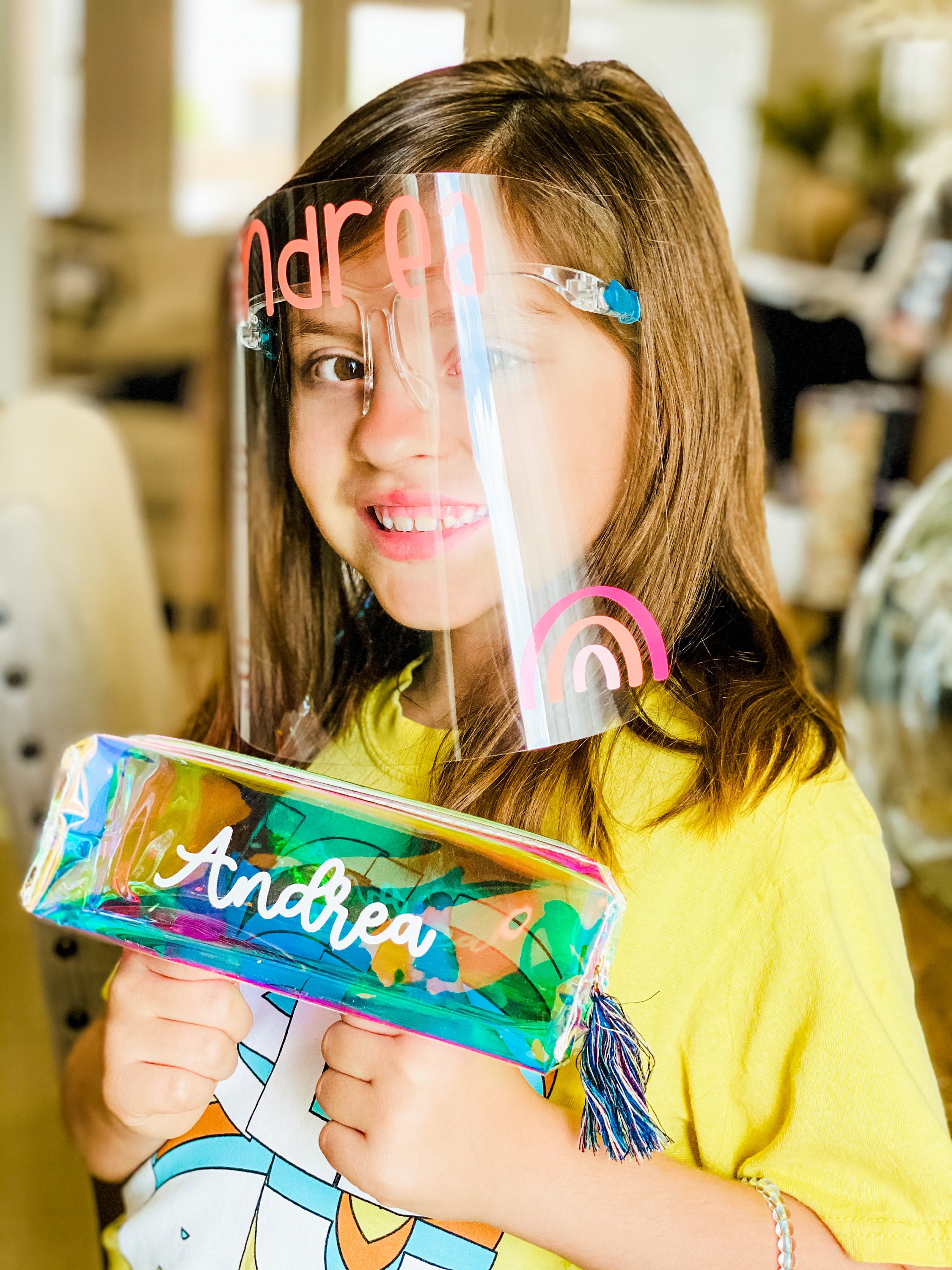 Social Distancing Back to School Kit Face Shield Face | Etsy