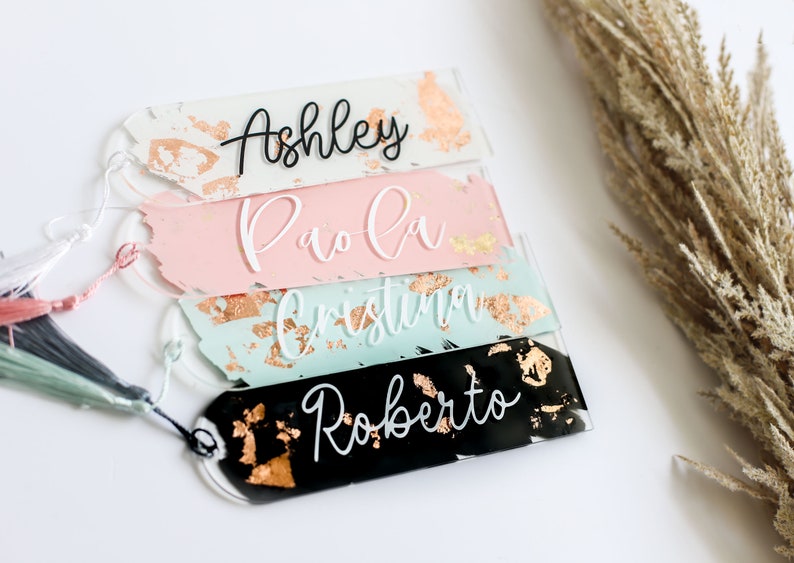Personalized Bookmark, Acrylic Bookmark With Name, Painted Book Mark ...