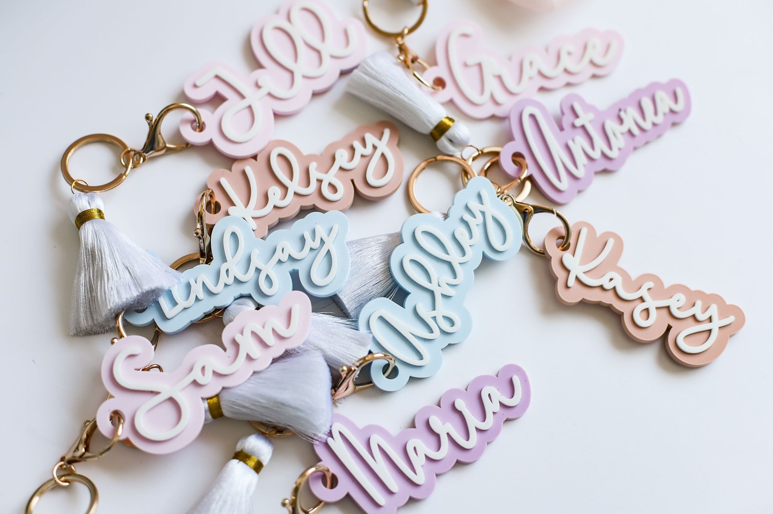 Personalized Keychain for Woman Bridesmaid Keychain Custom - Etsy