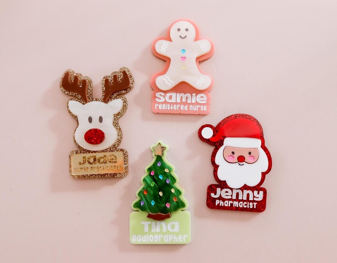 Gingerbread Man Name Badge Cute Christmas Gifts for Teachers, Christmas ...