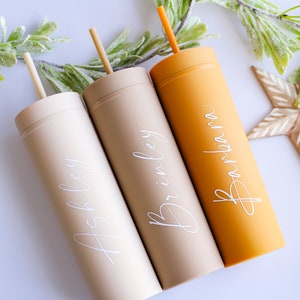 Personalized Tumbler | Neutral Colors Tumbler | Coworker Gift ...