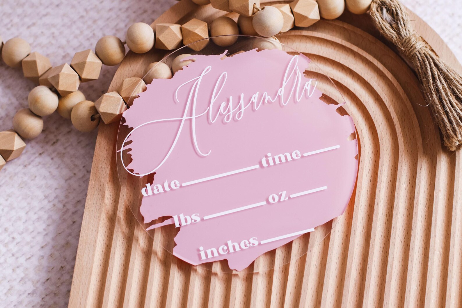 Acrylic Birth Announcement Sign| Newborn Birth Announcement Sign ...