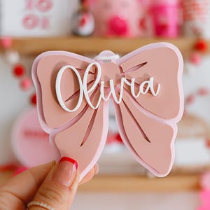 Bow Name Tag Valentines Day Tags Valentines Tags Personalized ...