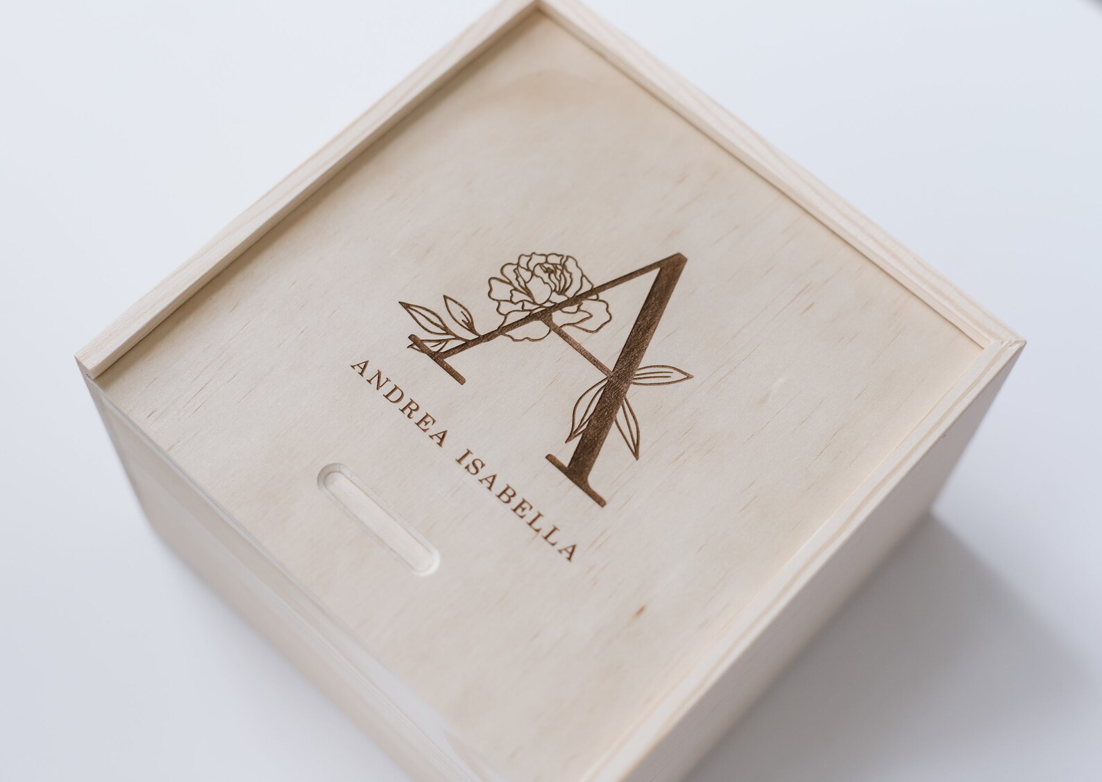 Personalized Baby Keepsake Box - Personalized Wood Box for Mom ...