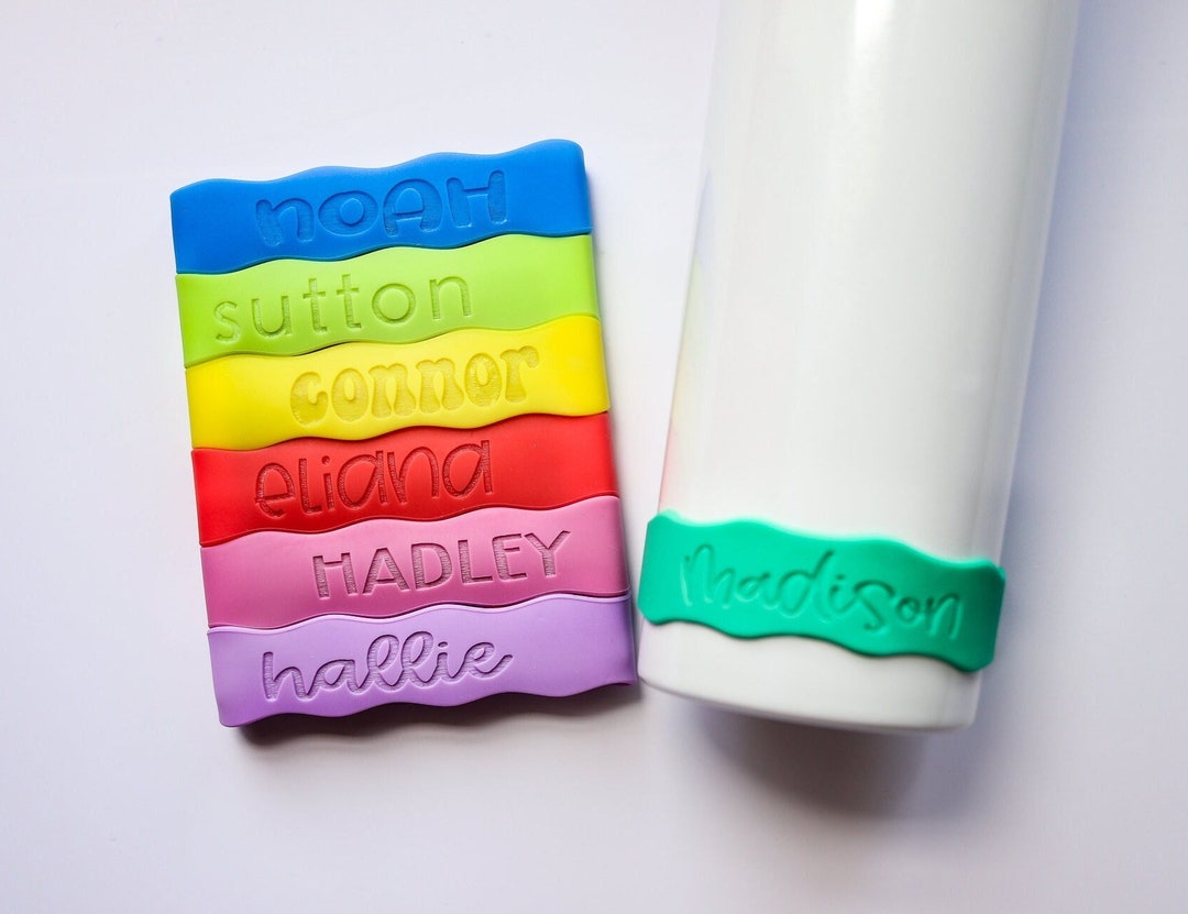 Silicone Bottle Label, Personalized Bottle Bands, Reusable Labels ...