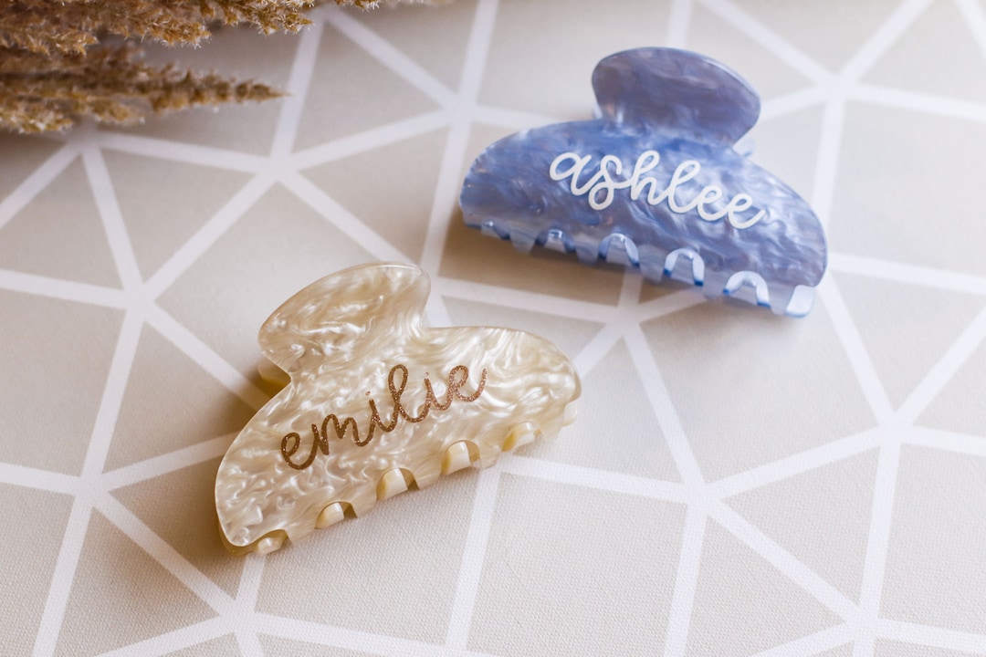 Personalized Personalized Custom Hair Claw, Bridesmaid Gift Hair Claw ...