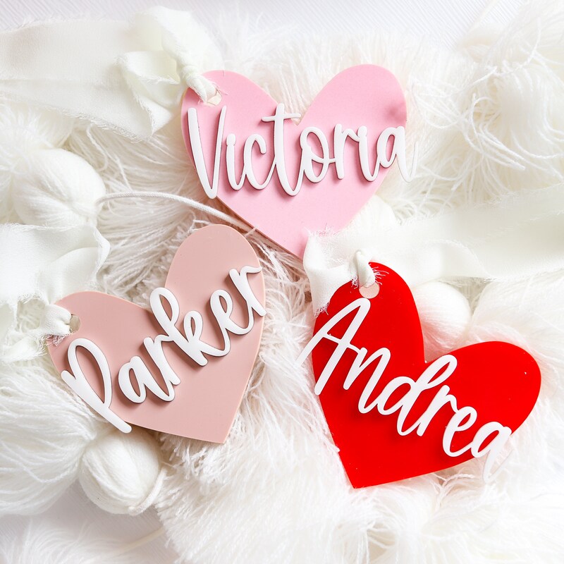 Heart Name Tag - Etsy