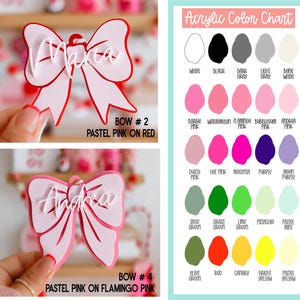 Bow Name Tag Valentines Day Tags Valentines Tags Personalized ...