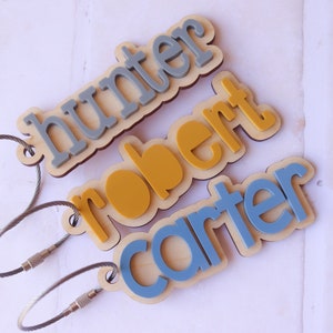 Backpack Name Tag Boy, Personalized Acrylic Keychain, Custom Name Tag ...