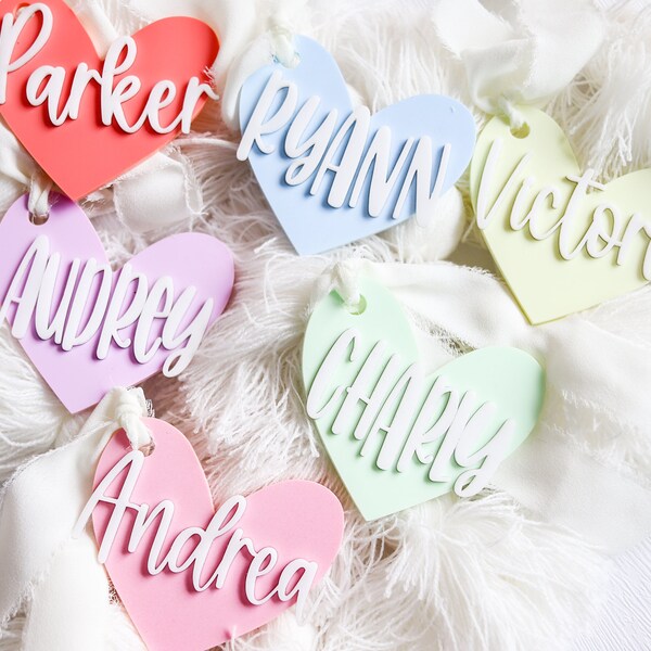 Heart Name Tag - Etsy