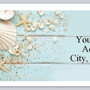 30 Personal Address Labels Beach Seashells Starfish (p 250) - Etsy