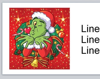 Grinch Address Label - Etsy
