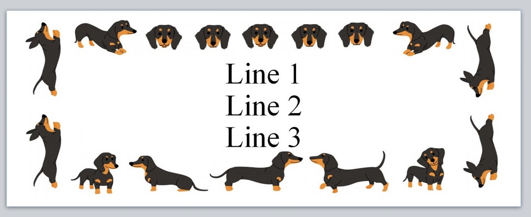 30 Personal Address Labels Dachshund Dogs (jx 680) - Etsy