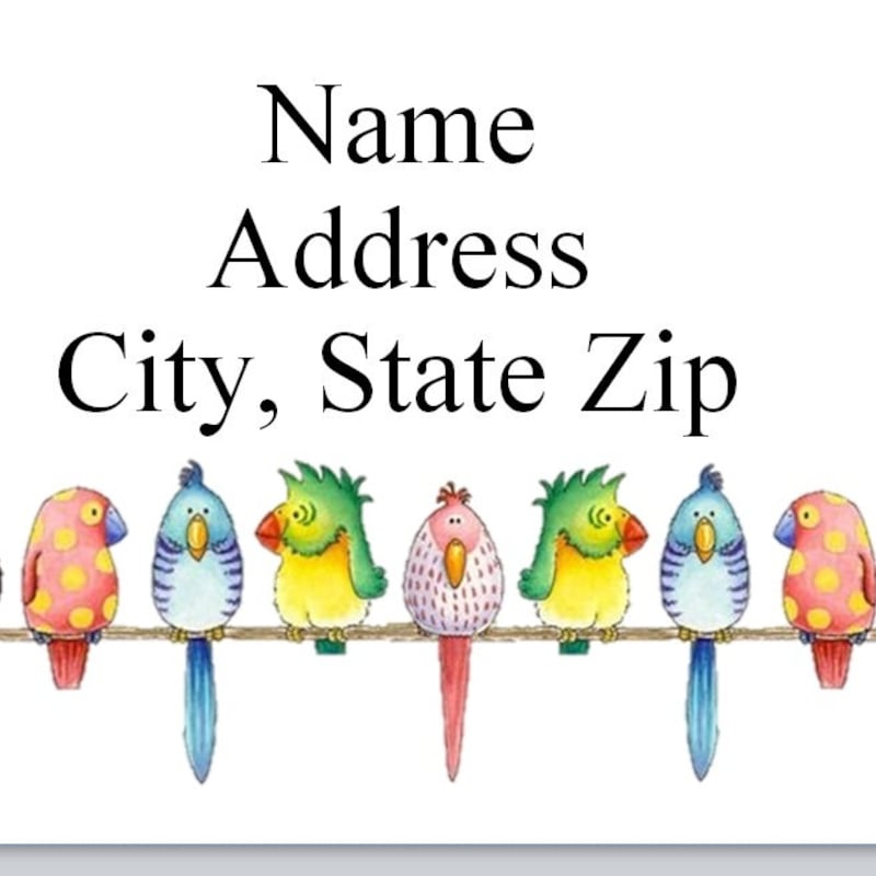 Personalized Colorful Address Labels - Etsy