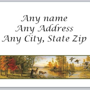 30 Personal Address Labels Primitive Country Deer (ac 533) - Etsy