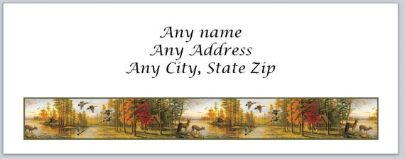 30 Personal Address Labels Primitive Country Deer ac 533 - Etsy