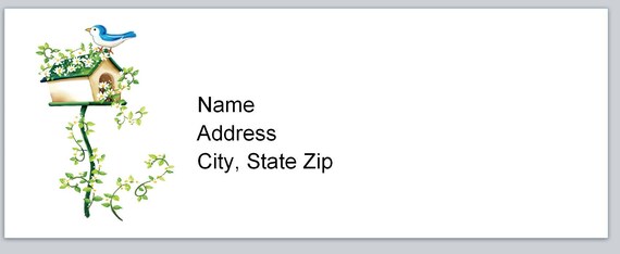 30 Personal Address Labels Primitive Country Birdhouse - Etsy