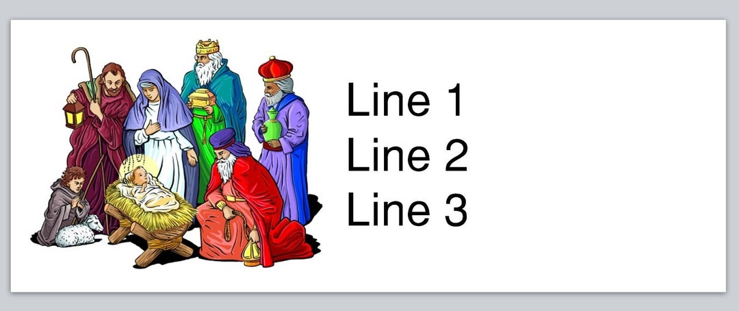 30 Personal Address Labels Christmas Nativity Scene (jx 735) - Etsy