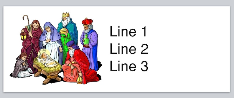 30 Personal Address Labels Christmas Nativity Scene (jx 735) - Etsy